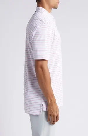 Peter Millar Crown Crafted Fitz Stripe Performance Mesh Polo