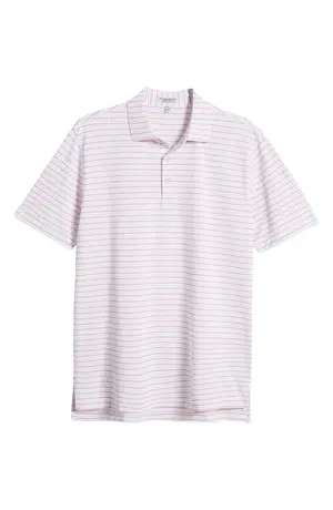 Peter Millar Crown Crafted Fitz Stripe Performance Mesh Polo