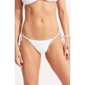 Seafolly Seafolly Rio Side Tie Bikini Bottom White