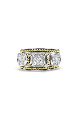 Lagos Rittenhouse Set Of 3 Diamond Pavé Stacking Rings