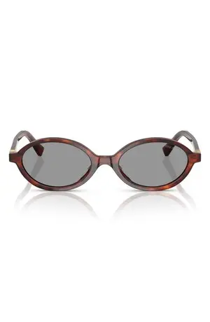 Miu Miu 50mm Oval Sunglasses - Grey