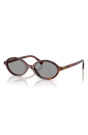 Miu Miu 50mm Oval Sunglasses - Grey