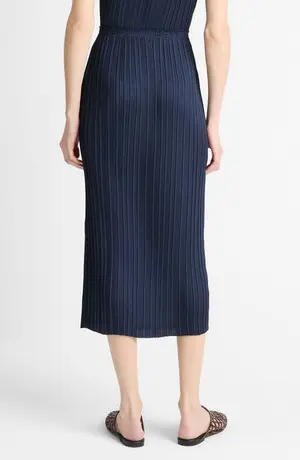 Vince Pleated Skirt - Coastal Blue