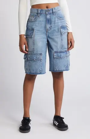 HIDDEN JEANS Baggy Denim Cargo Shorts