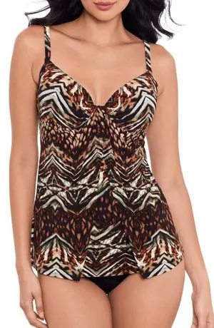 MIRACLESUIT® Tigress Gala Underwire Tankini Top - Blm