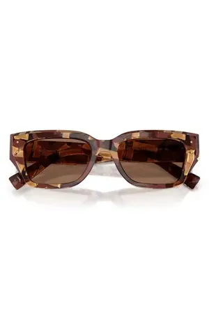 Dolce & Gabbana 52mm Cat Eye Sunglasses - Pearl Havana Brown/brown