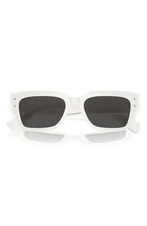 Dolce & Gabbana Dolce&Gabbana 52mm Cat Eye Sunglasses White