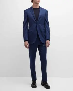 Corneliani Tic Academy Suit - Nvy Fan