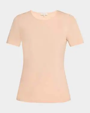 Lafayette 148 New York Lafayette 148 New York Ribbed Cotton T-Shirt Shell