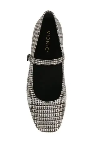 Vionic Alameda Mary Jane Flat - Black/white