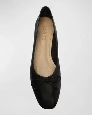 SCHUTZ Schutz Arissa Leather Ballerina Flats
