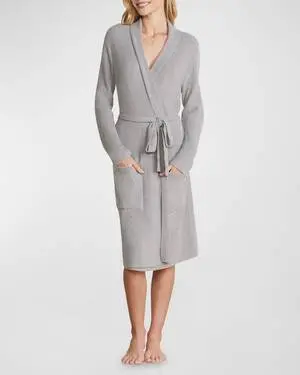 Barefoot Dreams Cozychic Lite Ribbed Robe Dove Gray