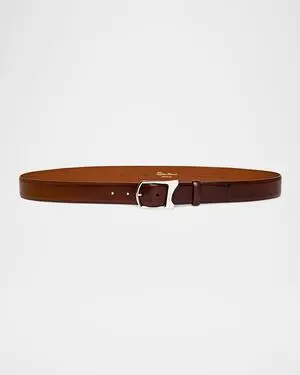 Santoni Leather Belt - Brown