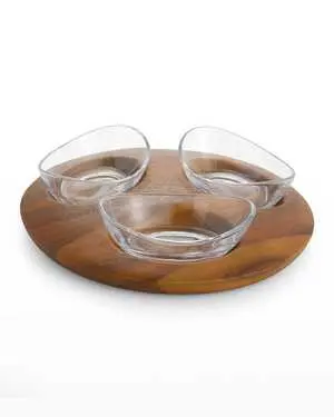 NAMBE Vie Triple Snack Platter - Brown