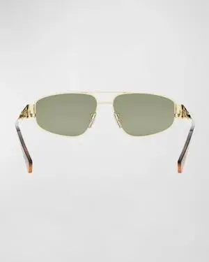 CELINE Celine Triomphe Metal Aviator Sunglasses