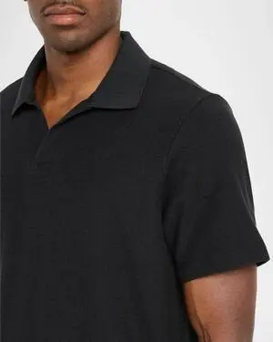 FRAME Apos;s Jacquard Polo Shirt - Black