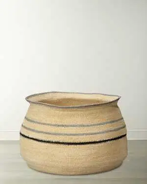 JAMIE YOUNG CO. Jamie Young Striped Seagrass Basket - Natural