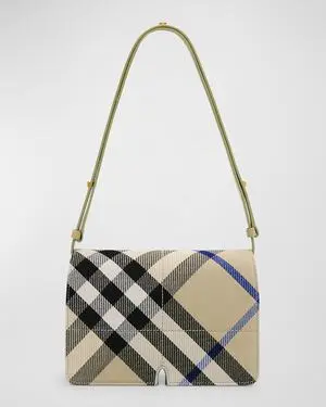 Burberry Burberry Check Jacquard Shoulder Bag - Lichen
