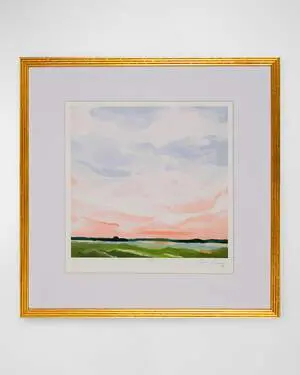SHADOW CATCHERS Pink Horizon I" Giclee - Pastel