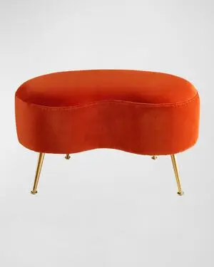 Jonathan Adler Kidney Ottoman - Orange