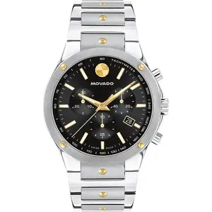 Movado Se Chronograph Bracelet Watch - Black/silver