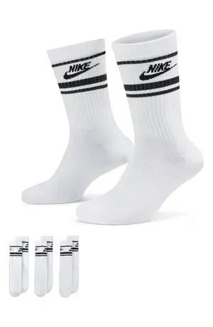 Nike 3-pack Dri-fit Everyday Essentials Crew Socks - White/black/black