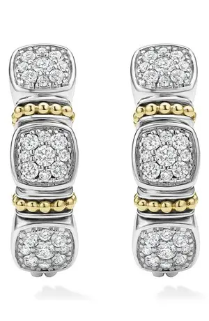 Lagos Diamond Pavé Hoop Earrings