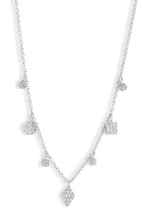 Meira T Diamond Charms Necklace - White Gold