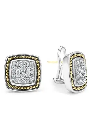 Lagos Rittenhouse Diamond Pavé Stud Earrings - Silver
