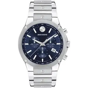 Movado Se Chronograph Bracelet Watch - Silver/blue