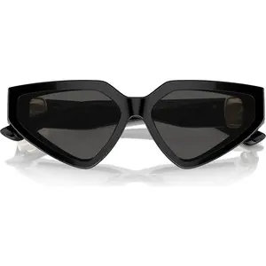 Dolce & Gabbana 59mm Butterfly Sunglasses - Dark Grey