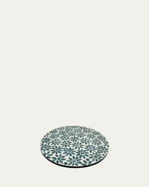 NOMI K Floral Shell Placemat, 15" Round - Blue