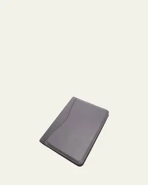 ROYCE NEW YORK Personalized Suede Lined Leather Writing Portfolio - Black