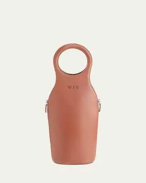 ROYCE NEW YORK ROYCE New York Leather Wine/Champagne Bottle Carrying Case Tan