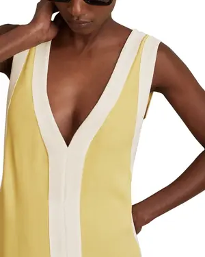 REISS Rae Color Blocked Column Dress