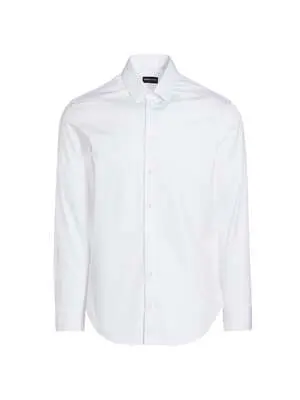 Giorgio Armani Cotton Button-front Shirt - White