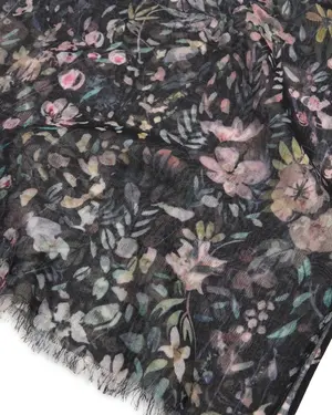FRAAS V Botanical Floral Scarf - Black