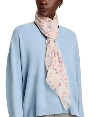 FRAAS V Botanical Floral Scarf Pale Peach
