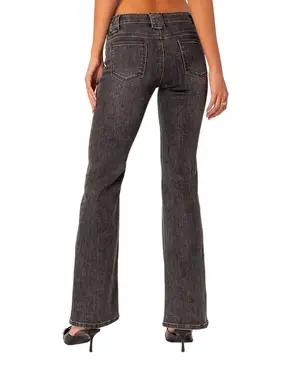EDIKTED Tatum Low Rise Flare Jeans