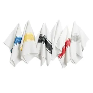 SFERRA Parma Kitchen Towel, Set Of 2 - White/black