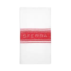SFERRA Parma Kitchen Towel, Set Of 2 - White/red