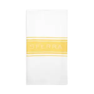 SFERRA Parma Kitchen Towel, Set Of 2 - White/yellow