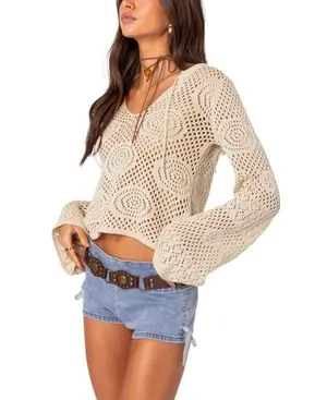 EDIKTED Kinley Crochet Top