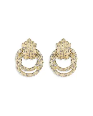 Ettika Doorknocker Drop Earrings - Gold