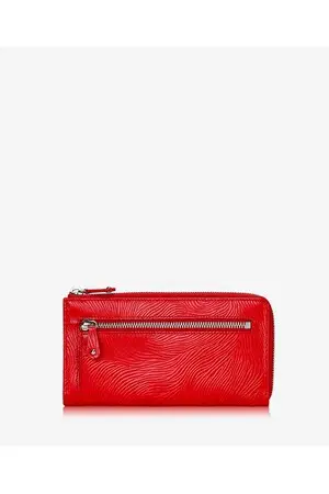 Gigi New York Large Wallet With Gusset - Red