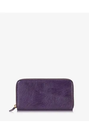 Gigi New York Large Zip Around Wallet - Purple