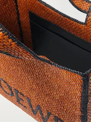 Loewe Paula’s Ibiza Logo-embroidered Raffia Tote Bag