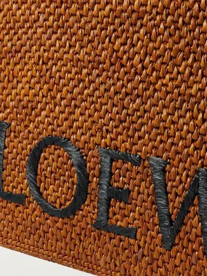 Loewe Paula’s Ibiza Logo-embroidered Raffia Tote Bag