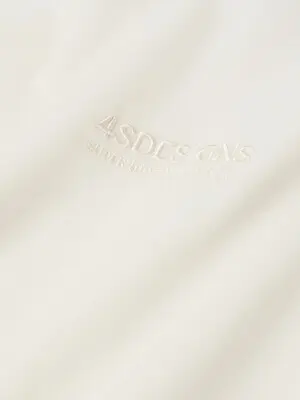 4SDESIGNS Oversized Logo-embroidered Printed Super 100s Wool T-shirt