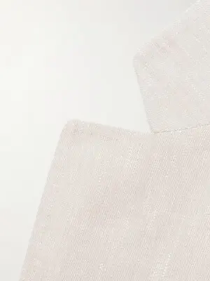 Canali Kei Slim-fit Linen And Wool-blend Suit Jacket